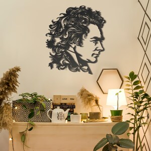 Beethoven Laser Cut Metal Wall Art, Detailed Ludwig Van Beethoven ...