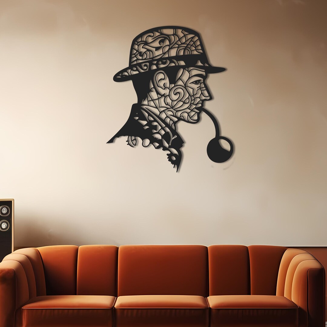 Sherlock Holmes Silhouette Metal Wall Art – 1800s Detective Theme ...