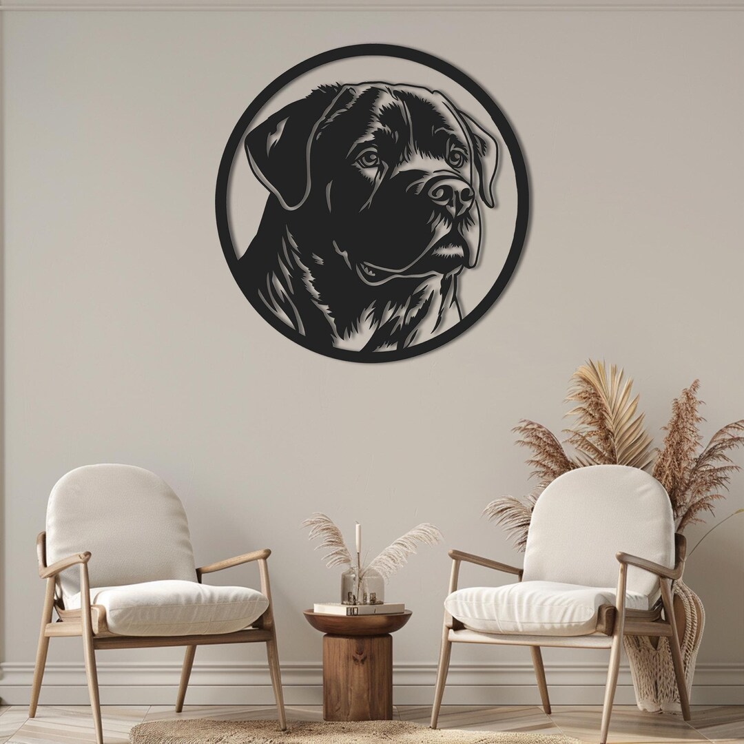Rottweiler Metal Wall Art, Dog Memorial Gift, Rottweiler Wall Decor ...