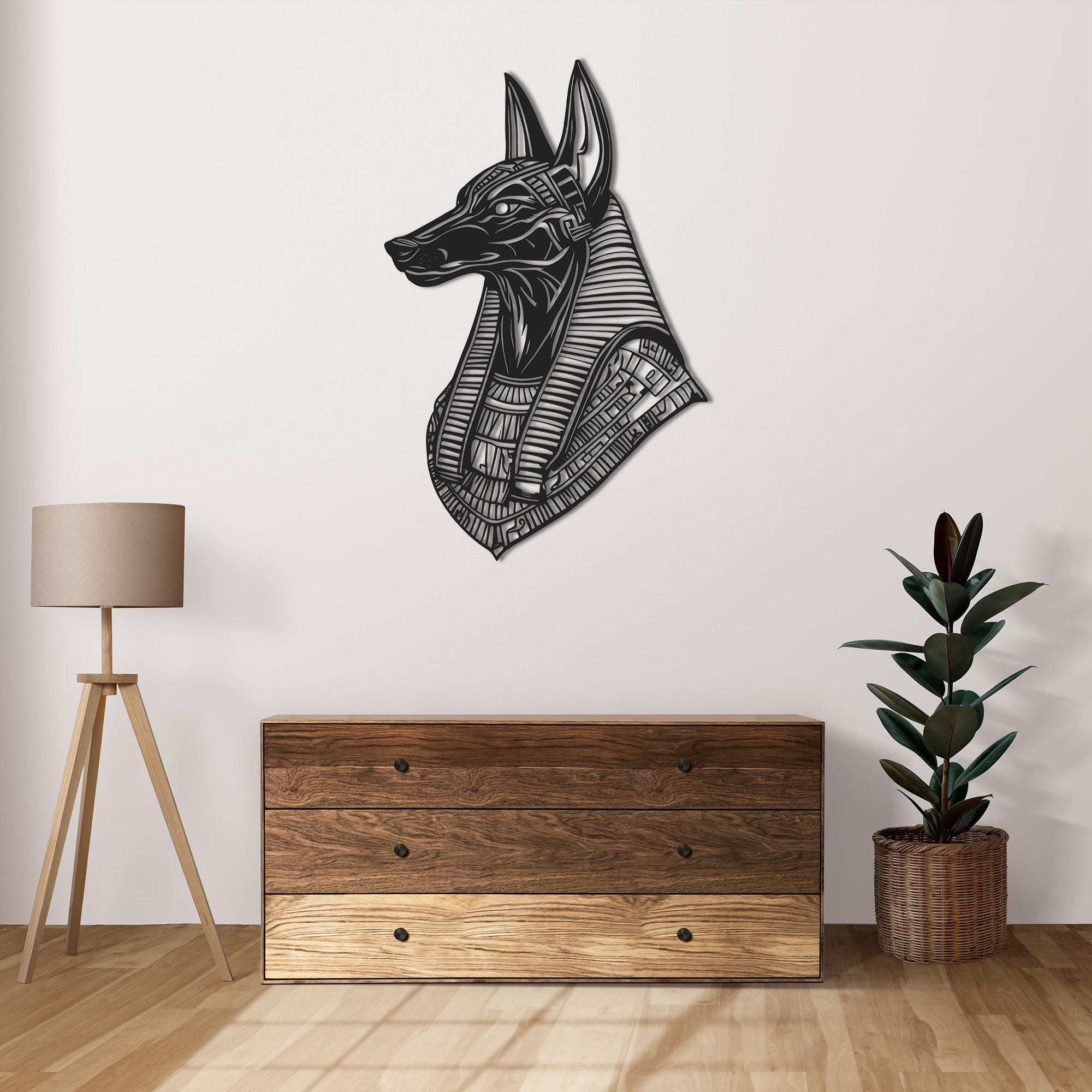 Anubis Metal Wall Art, Anubis Art, Mythological Wall Art, Egyptian ...
