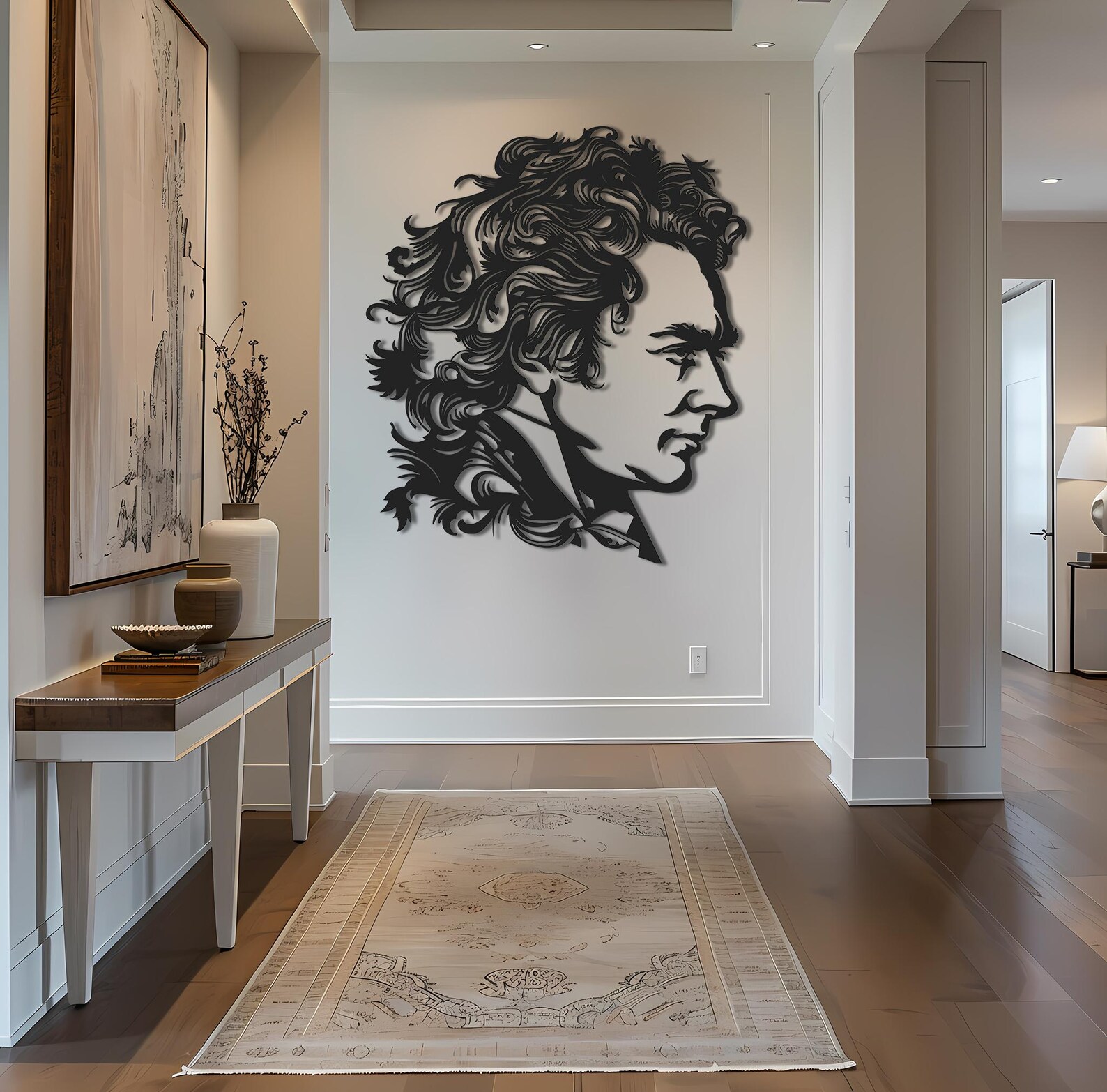 Beethoven Laser Cut Metal Wall Art, Detailed Ludwig Van Beethoven ...