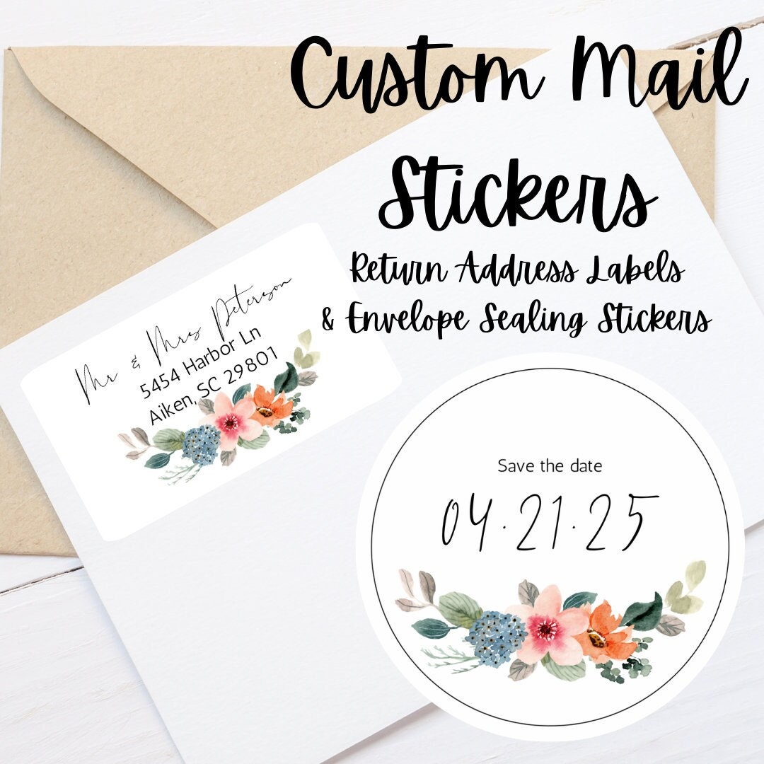 Return Address Labels Personalized Mailing Labels Return Address ...