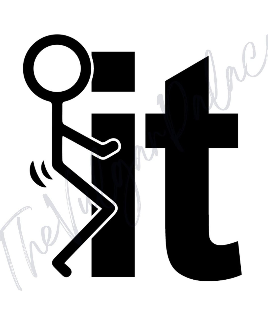 FUCK IT Stick Figure Vinyl Decal Car Window, Mirror, Bumper, Laptop ...