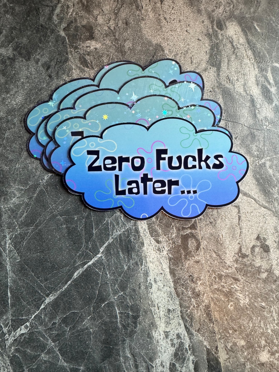 Spongebob Sticker / Zero Fucks Later Sticker / Vinyl Cut Stickers ...