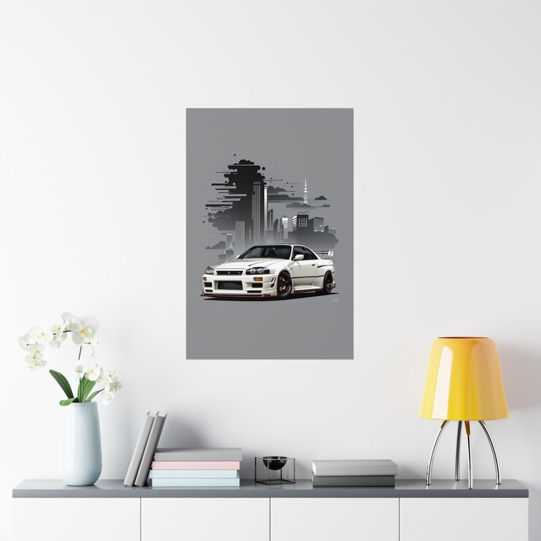 Nissan Skyline GTR R34 Vertical Poster - Etsy