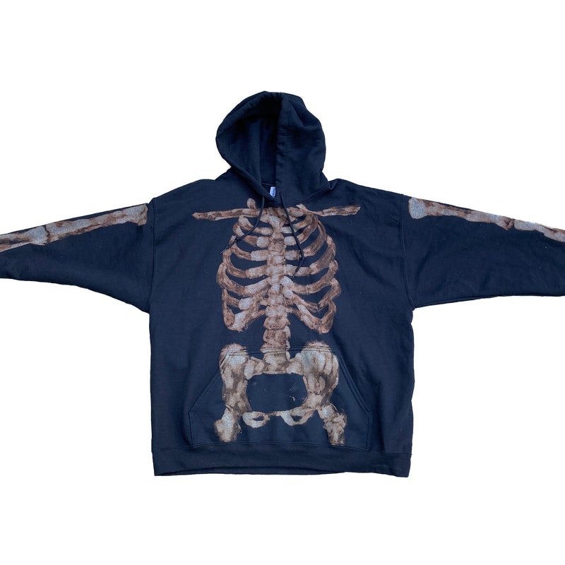Skeleton Design Hoodie - Etsy