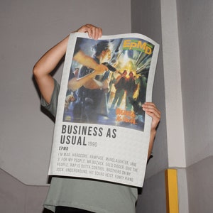EPMD - Business as Usual - 1990 Album Poster | Vintage Rap Decor ...