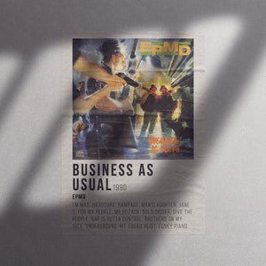 EPMD - Business as Usual - 1990 Album Poster | Vintage Rap Decor ...