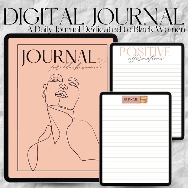 Black Woman Journal - Etsy