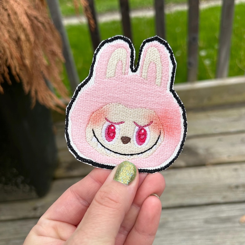 Labubu Inspired Embroidered Patch - Etsy