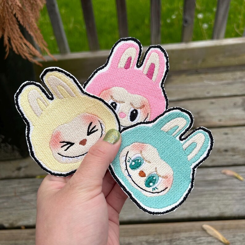 Labubu Inspired Embroidered Patch - Etsy