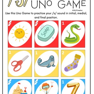 S Uno Learning Game. S Phonics Game. S Speech Sound Cards. S Word Lists ...