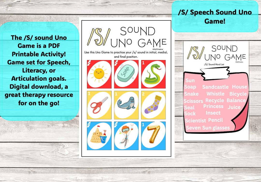 S Uno Learning Game. S Phonics Game. S Speech Sound Cards. S Word Lists ...