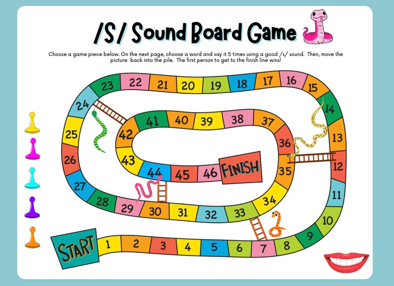 S Sound Snakes and Ladders Game. S Phonics Game. S Speech Sound Cards ...