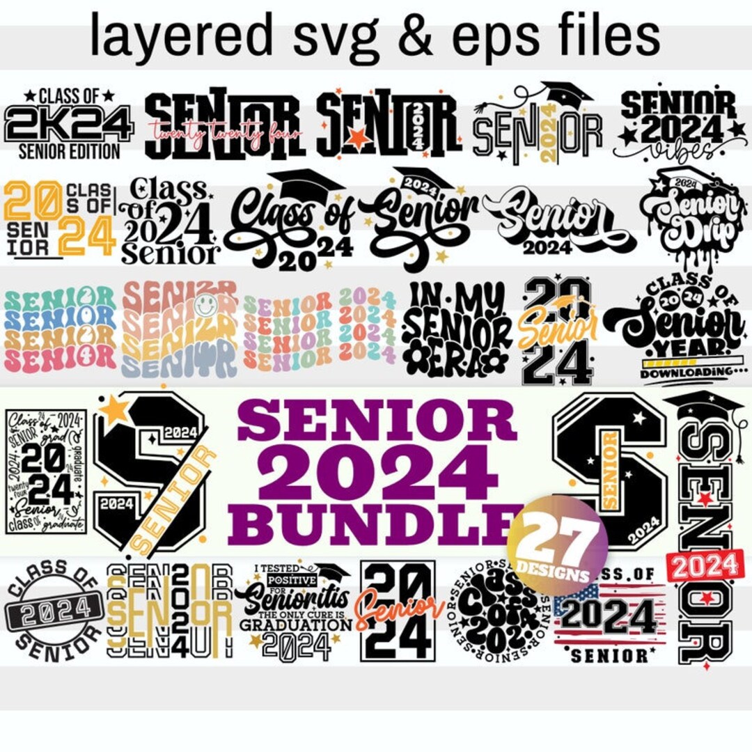 Class of 2024 SVG Senior 2024 Svg Bundle 27 Designs 2k24 - Etsy Denmark