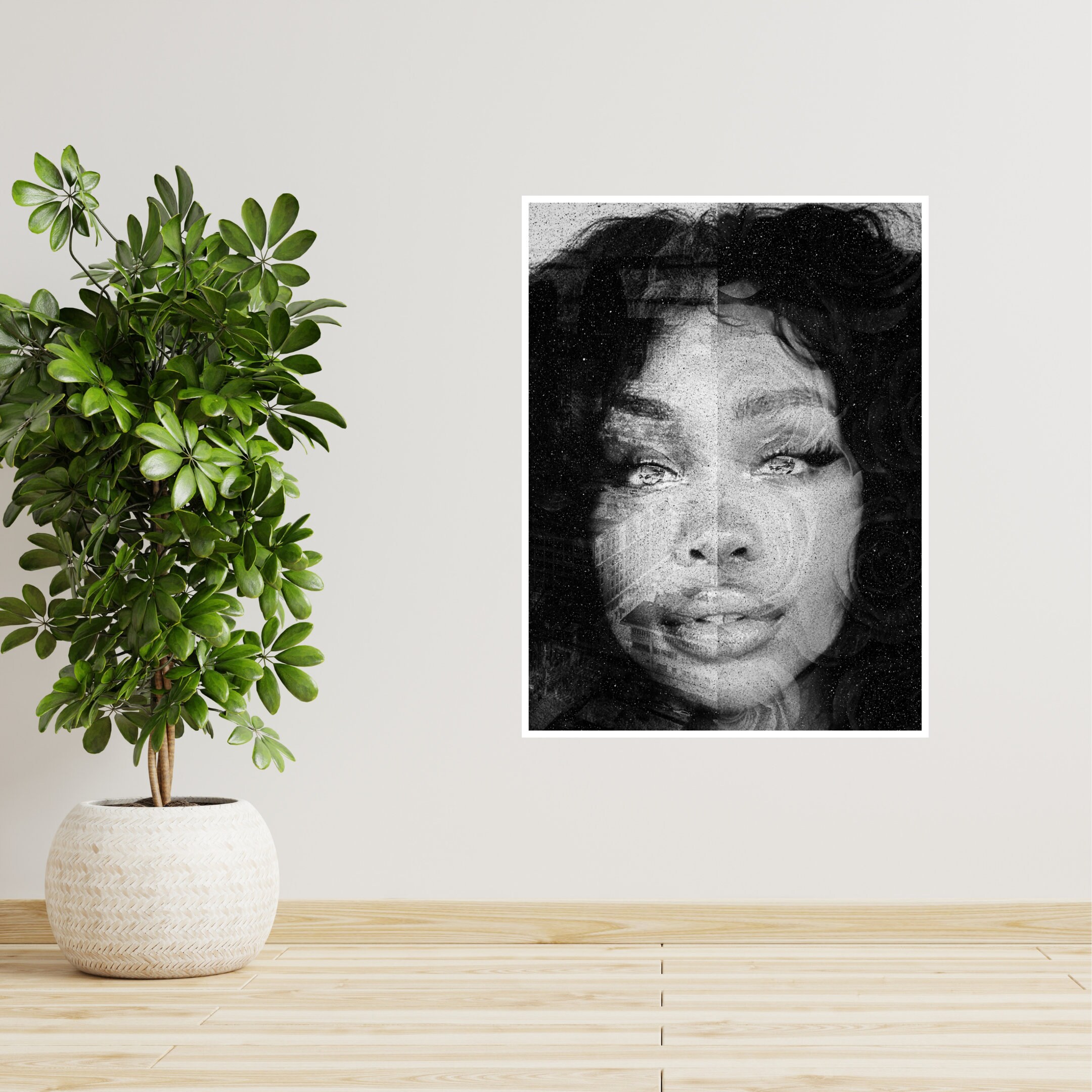 SZA Wall Art Instant Download, SZA Poster, SZA Portrait, Modern Wall ...