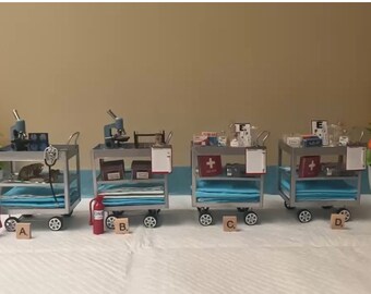 Dollhouse Miniature 1/12th Scale Medical Hospital Surgery Cart - Etsy