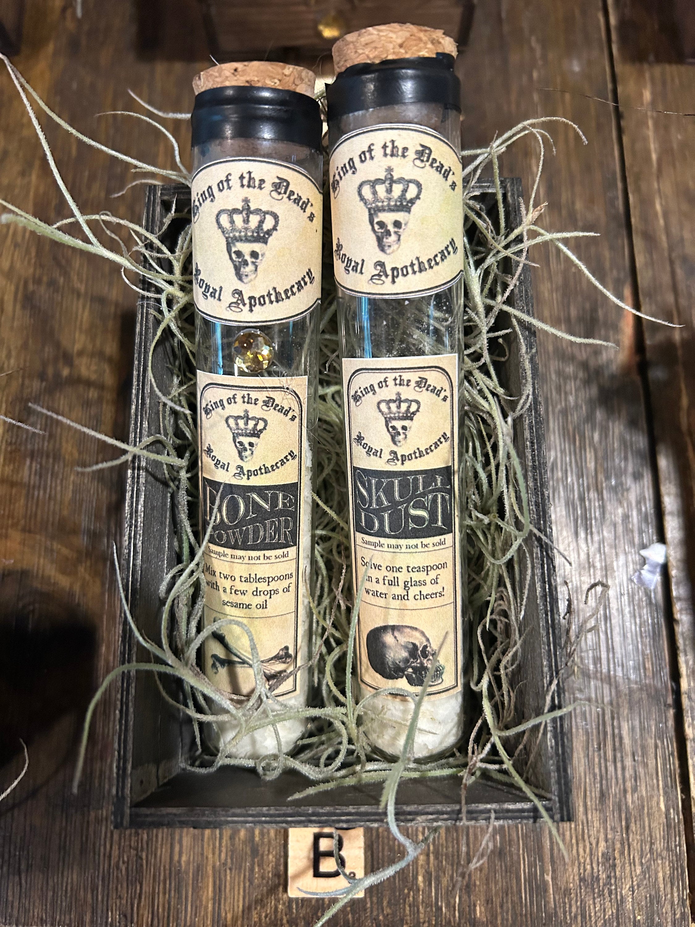 Spooky Halloween Test Tubes in Wooden Crates - Etsy