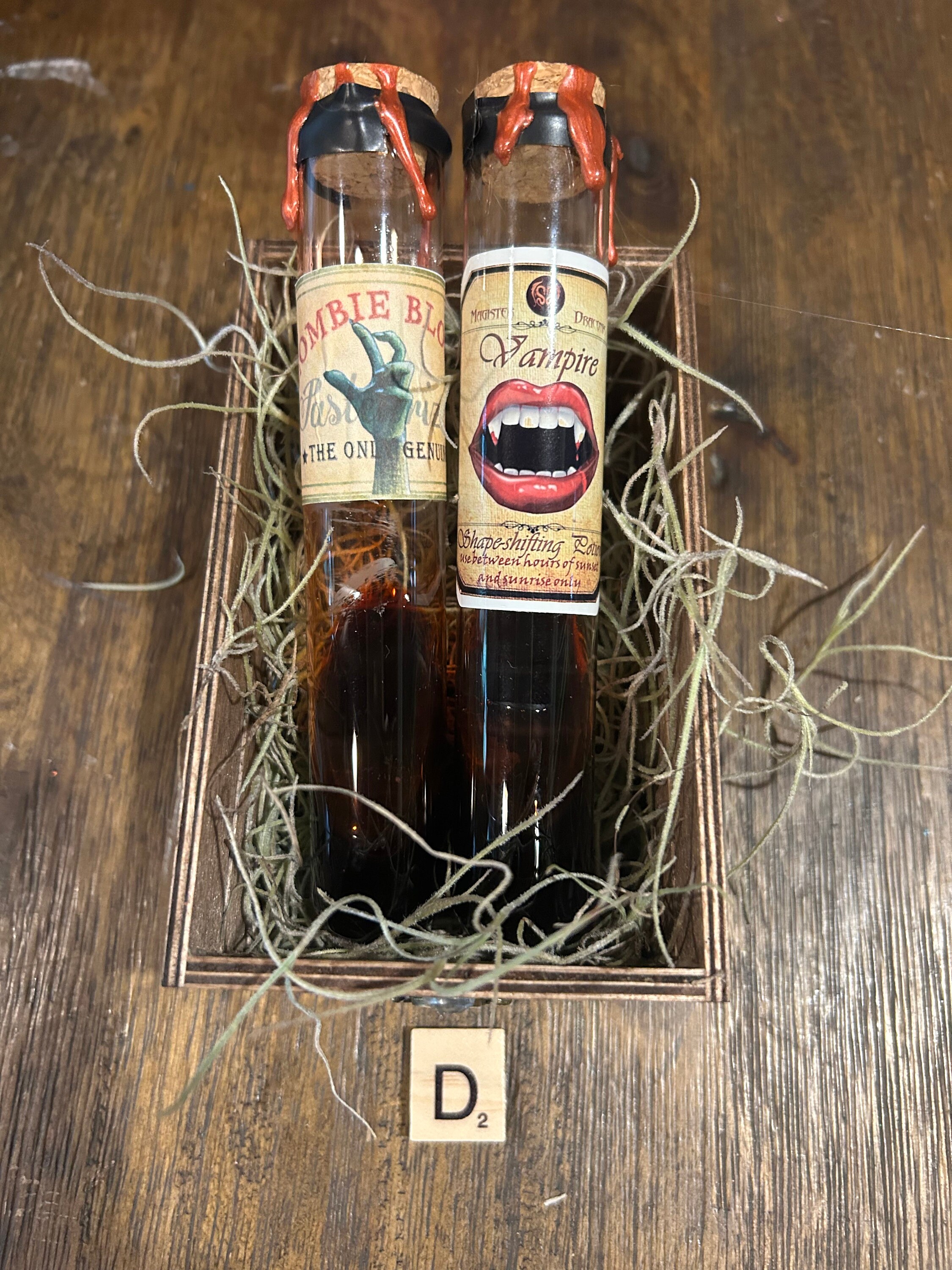 Spooky Halloween Test Tubes in Wooden Crates - Etsy