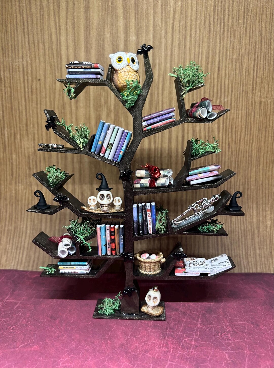 Dollhouse Haunted Tree Bookshelf (with Decorations) - Etsy