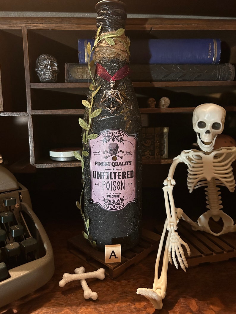 Spooky Halloween Poison Wine Bottles - Etsy