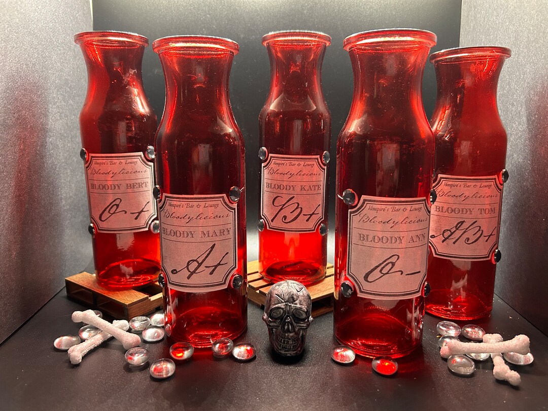 Set of Vampire Blood Type Vases - Etsy