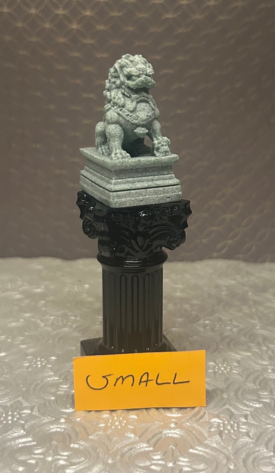 Dollhouse Lion “foo Dog” Statues (pair) - Etsy