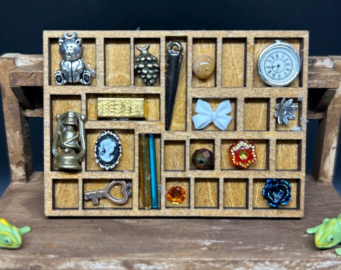 Miniature Printer's Tray (filled With Trinkets) - Etsy