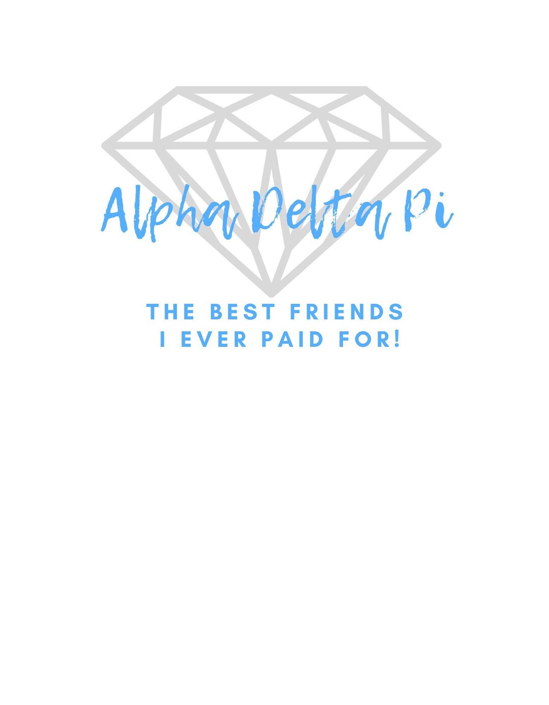 Alpha Delta Pi, Adpi, Sorority, Diamond, Friends - Etsy