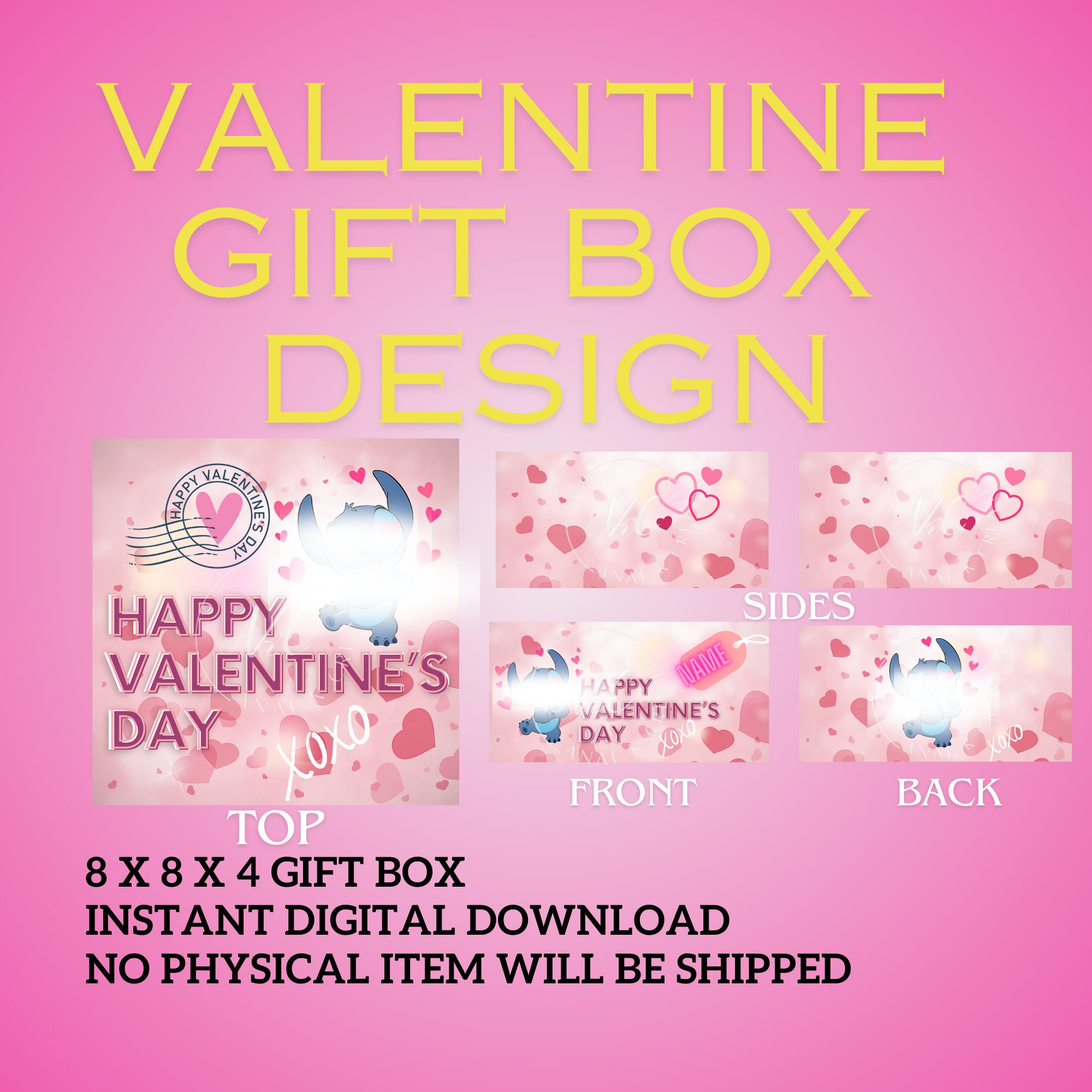STITCH Valentine Box Design - Etsy