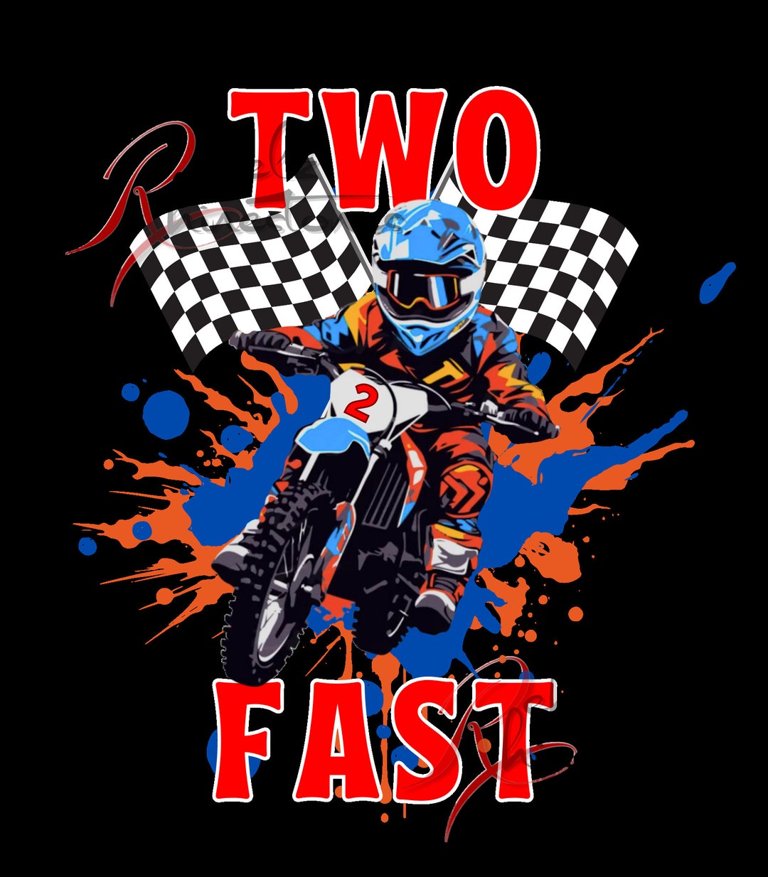 Two Fast Birthday Boy, 2 FAST, Birthday Boy Dirt Bike, Two Fast Dirt ...