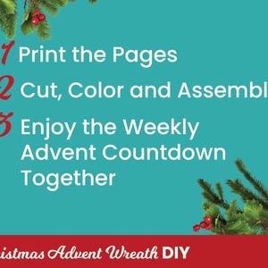 DIY Christmas Advent Wreath Paper Craft | Weekly Countdown | Advent ...