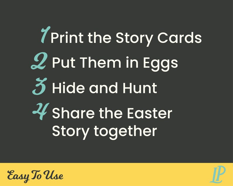 Easter Story Egg Hunt, Religious Easter Egg Hunt for Kids, Holy Week ...