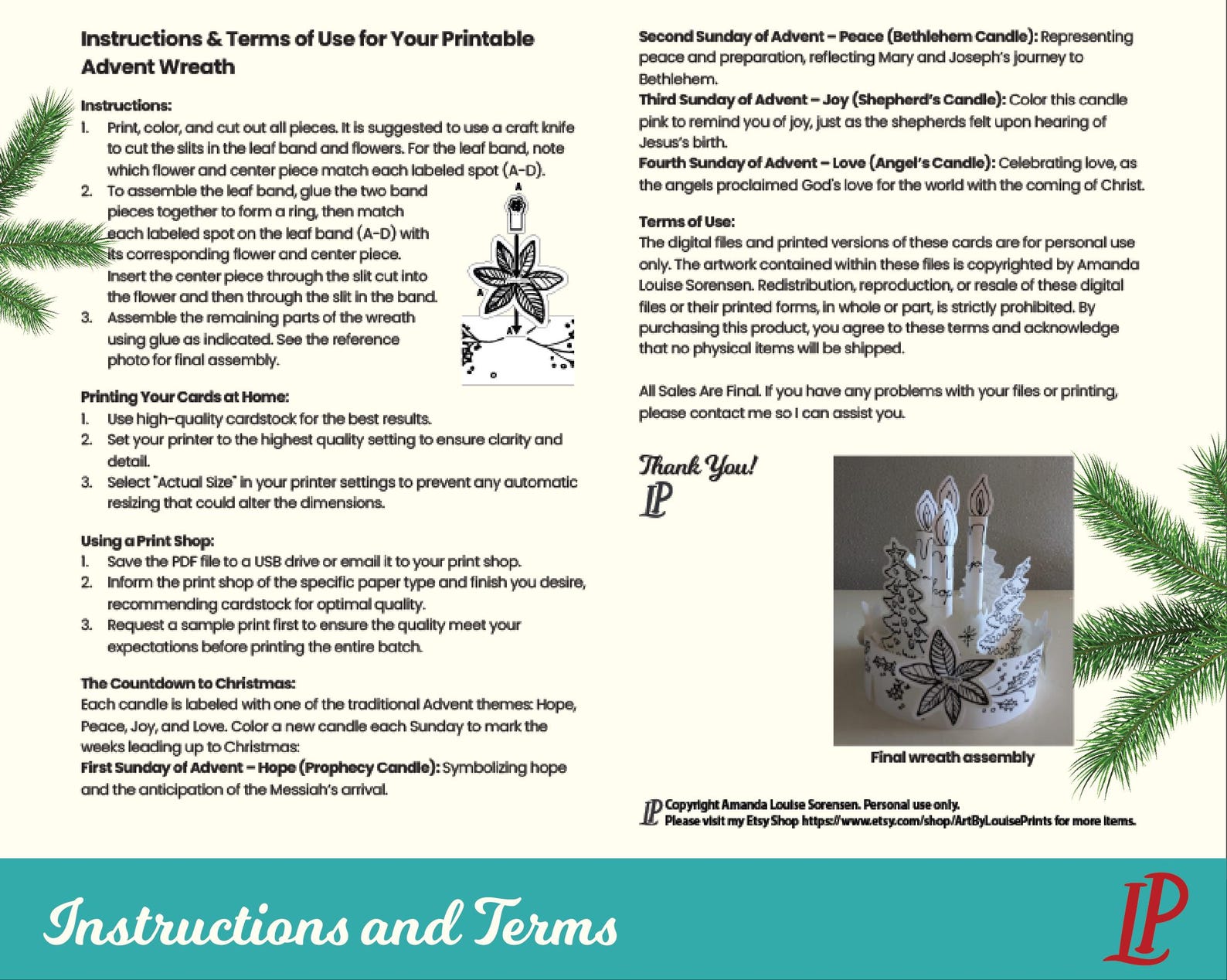 DIY Christmas Advent Wreath Paper Craft | Weekly Countdown | Advent ...