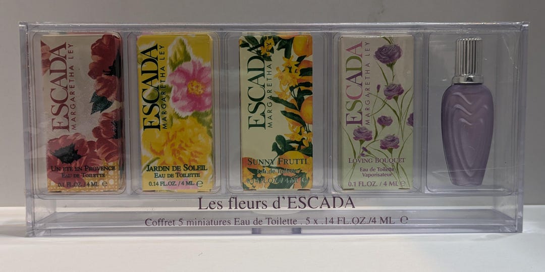 Escada Les Fleur's De Escada Gift Set of 5 Mini Perfumes - Etsy