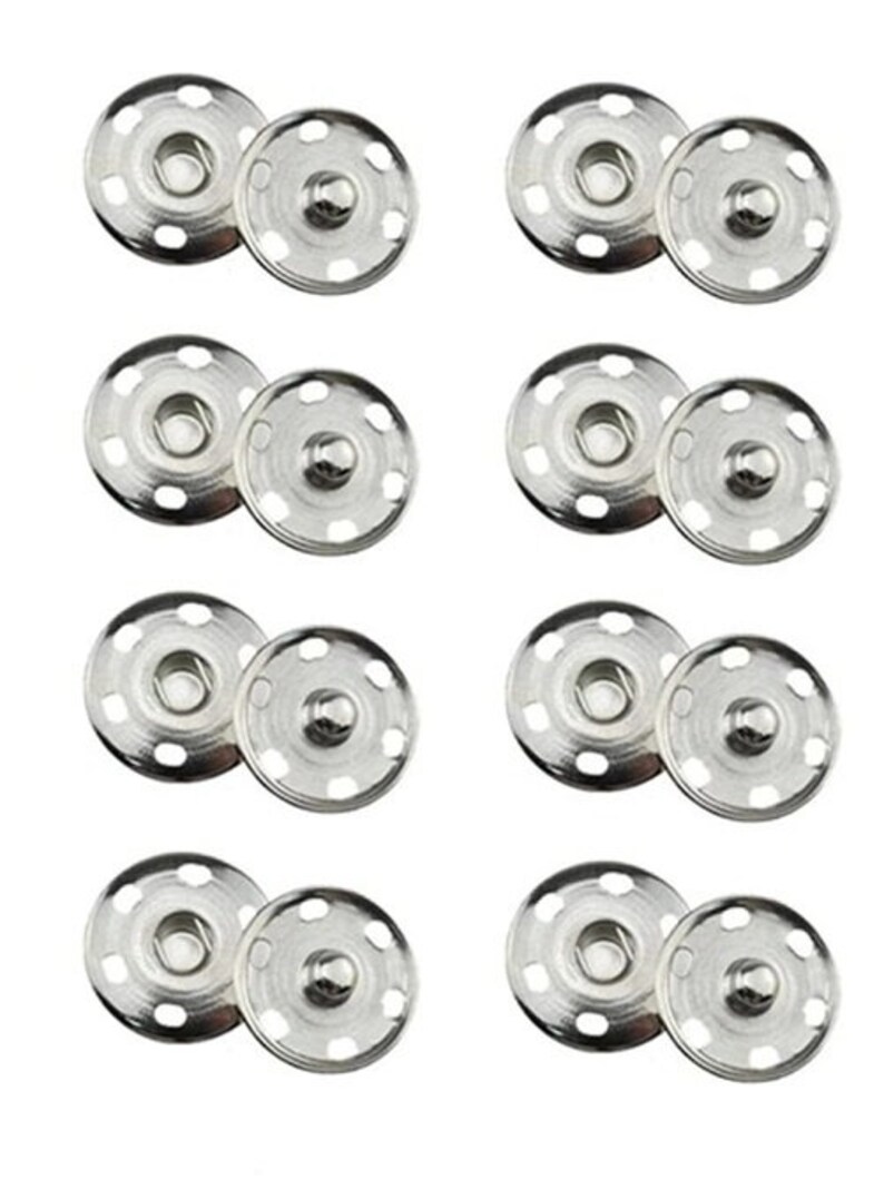 Snap Button Fasteners Black or Silver Metal Clothes Pocketbooks 20-50 ...