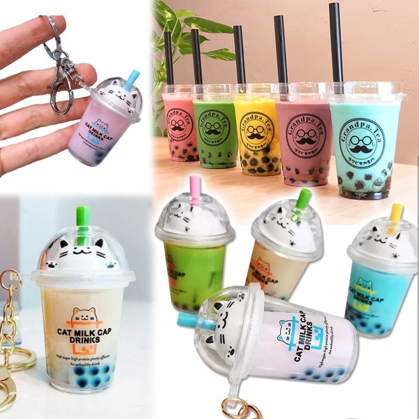 Boba Tea Keychain - Etsy