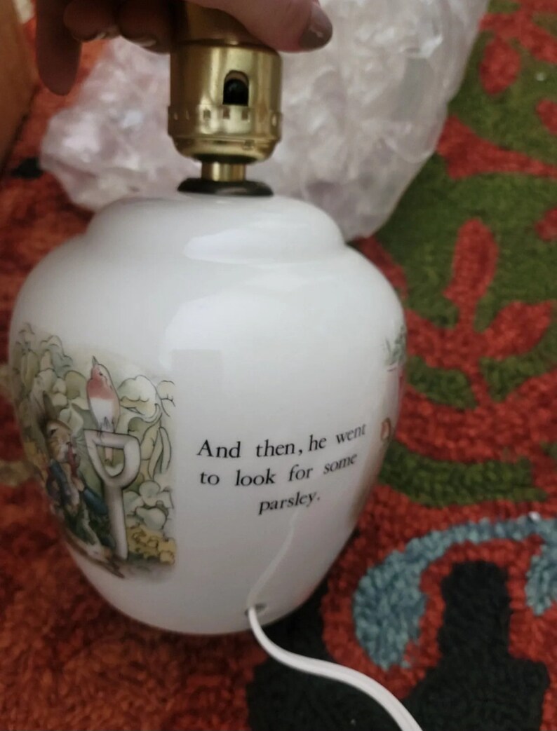 Peter Rabbit Quote Kids Lamp - Etsy