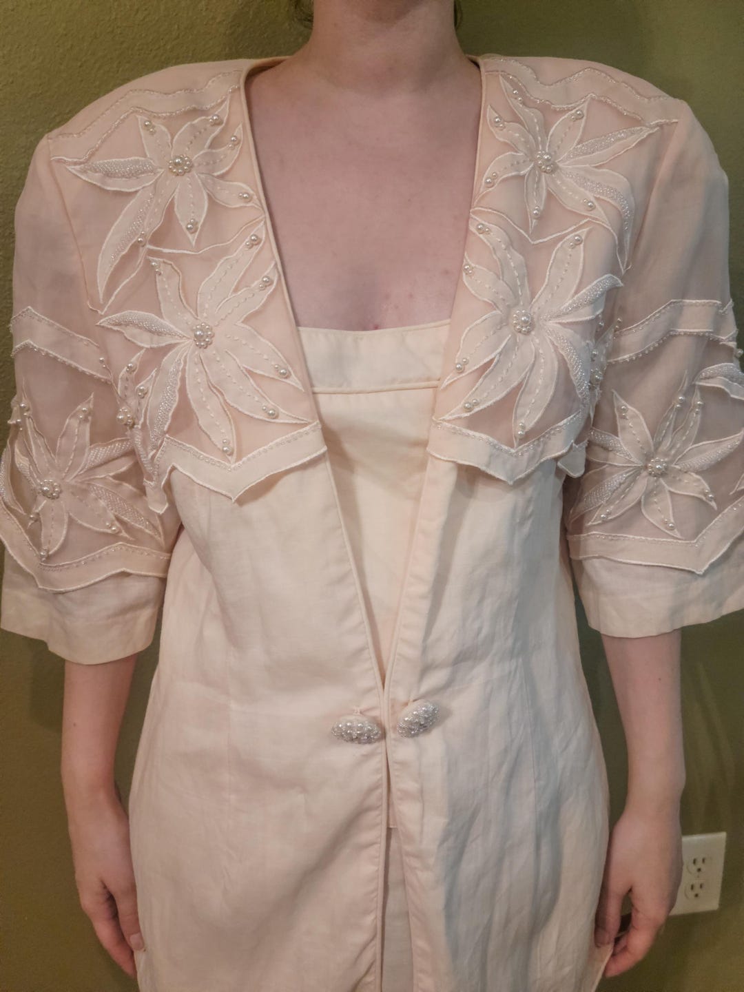 Vintage Peachy Pink Action I by Jay Daniel's New York Floral Pearl ...