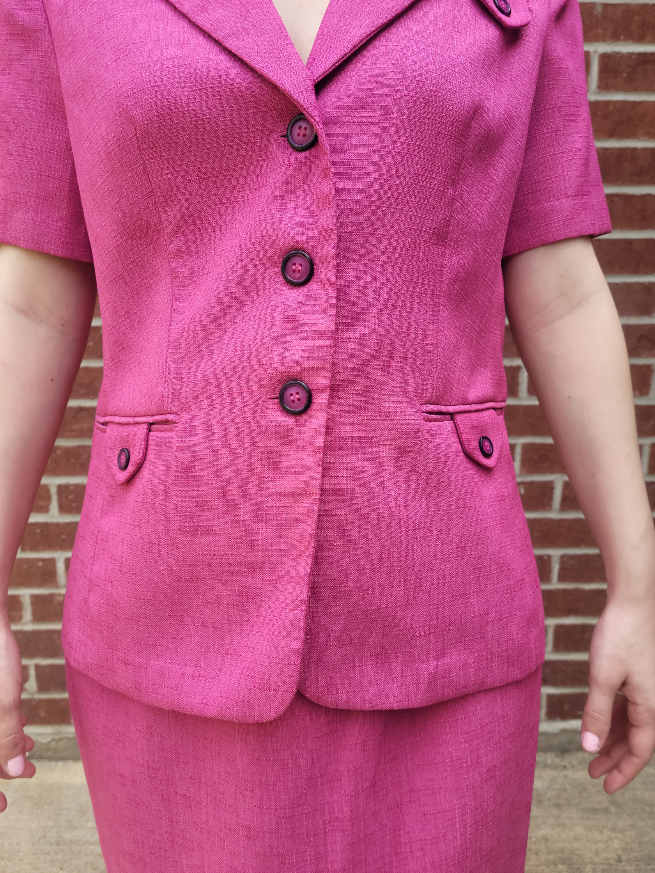 Perceptions New York Hot Pink Barbiecore Vintage Skirt Suit - Etsy
