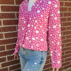 Pink Polka Dot Mod Barbie Aesthetic Larry Levine Vintage Blazer - Etsy