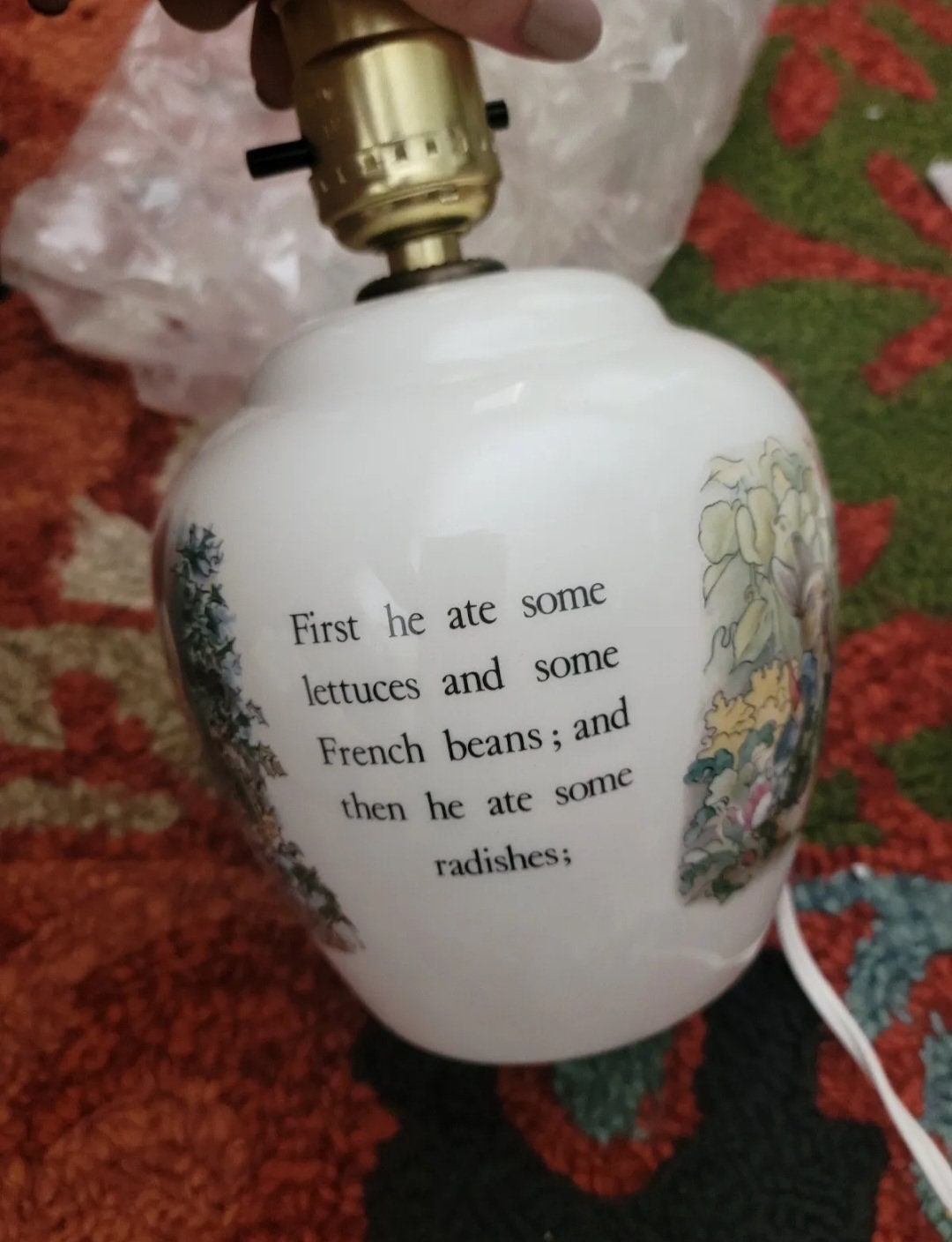 Peter Rabbit Quote Kids Lamp - Etsy