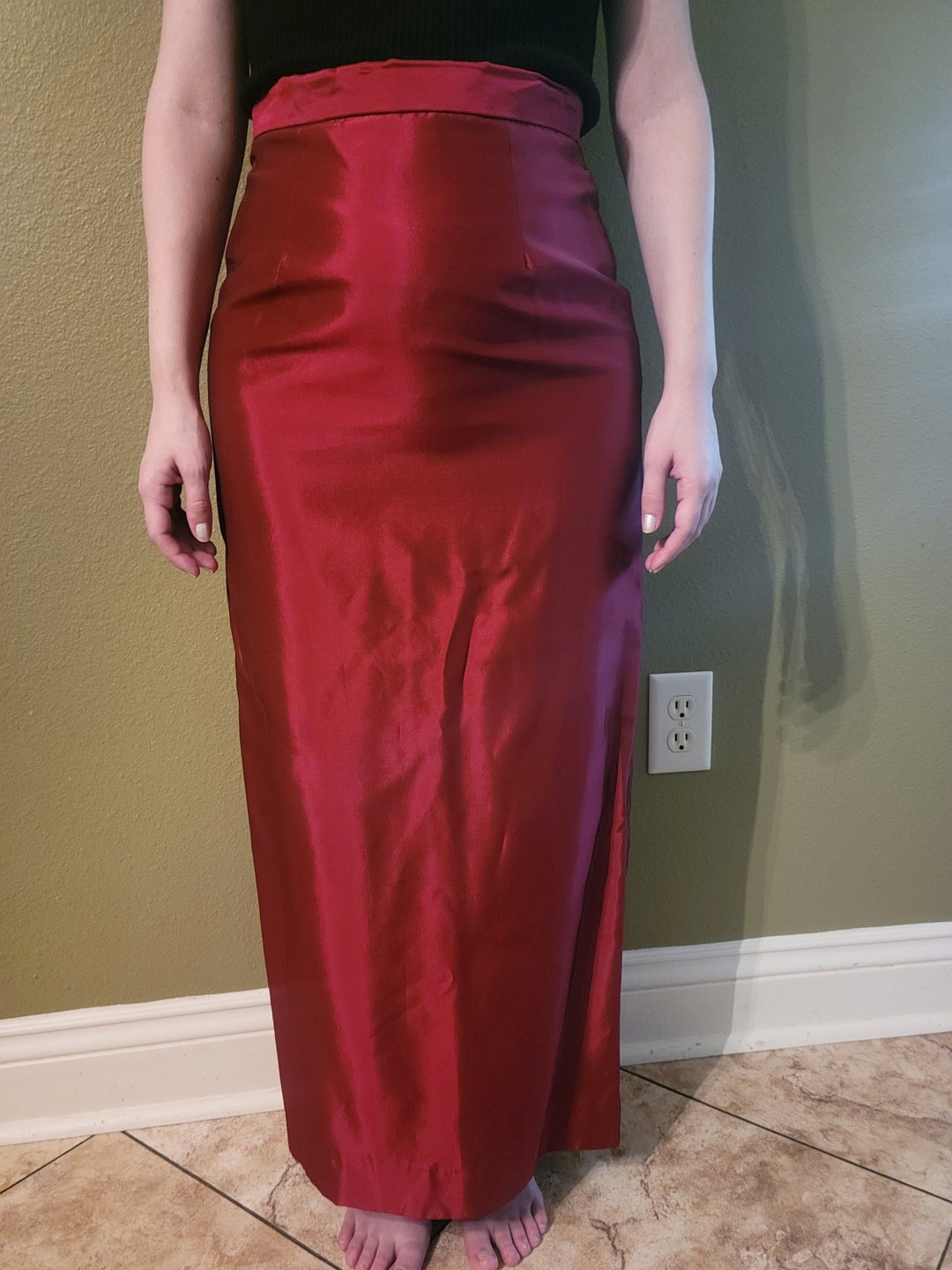 Wine Michaelangelo Mermaidcore Vintage Maxi Skirt - Etsy