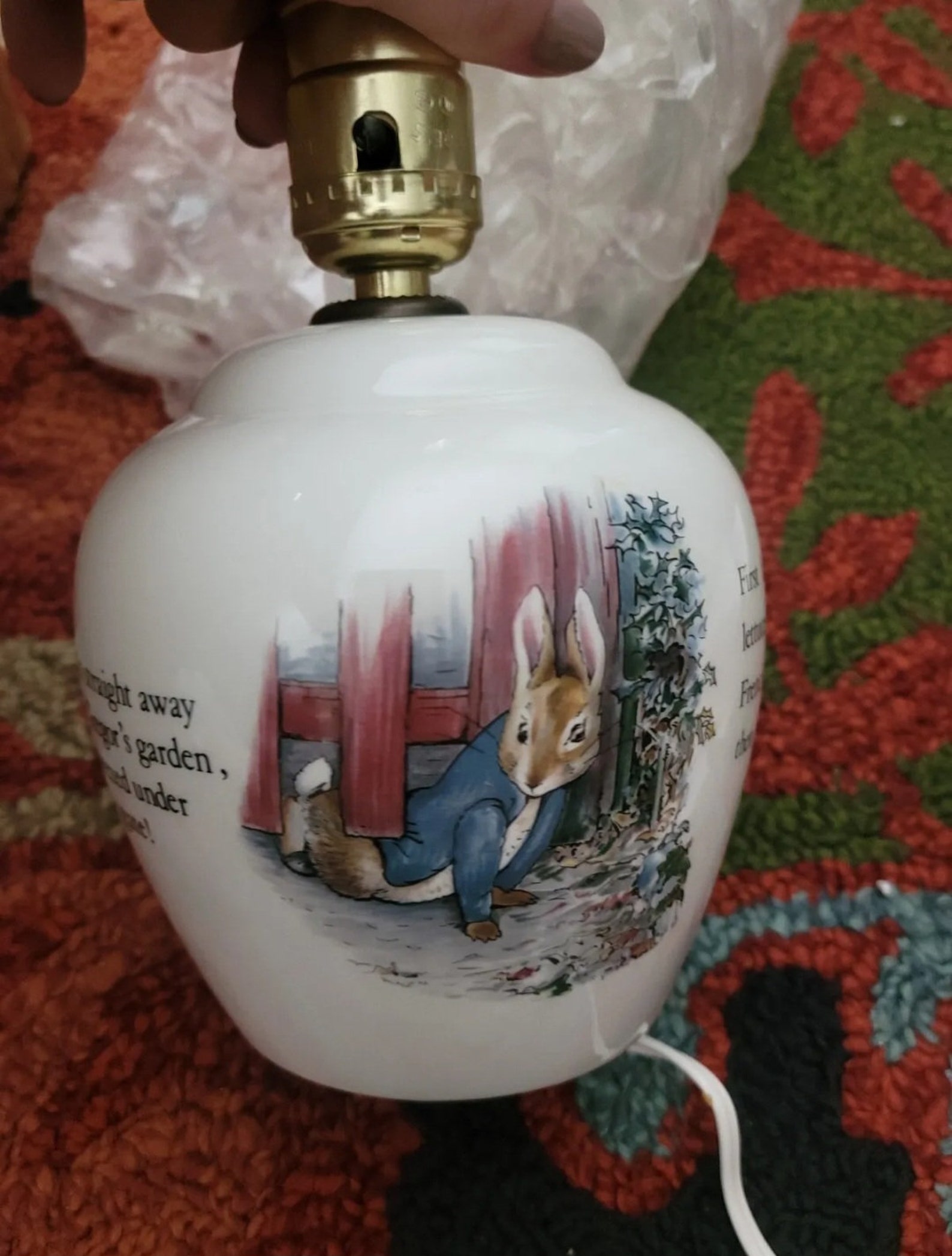 Peter Rabbit Quote Kids Lamp - Etsy