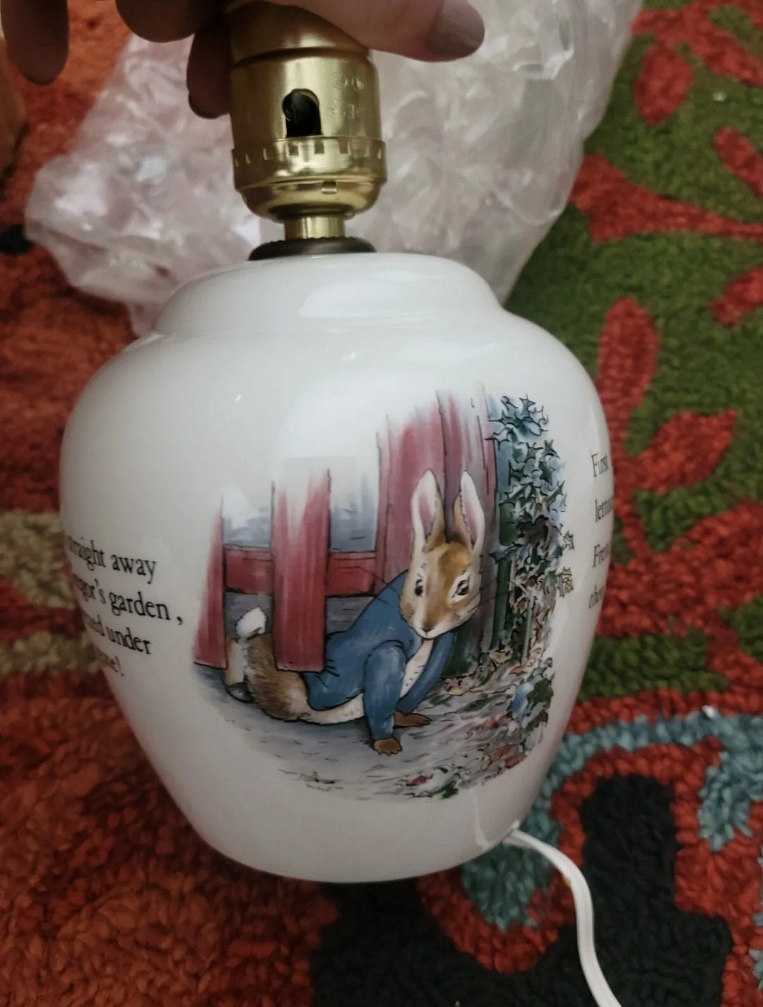 Peter Rabbit Quote Kids Lamp - Etsy
