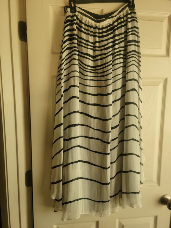 David Dart Zebra Print Striped Tie Slit Vintage Maxi … - Gem