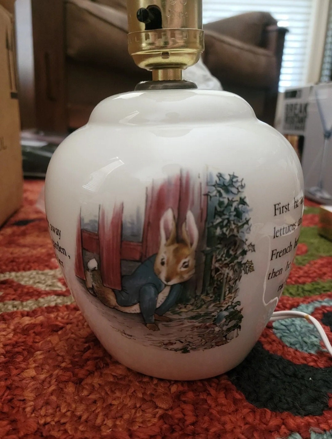 Peter Rabbit Quote Kids Lamp - Etsy