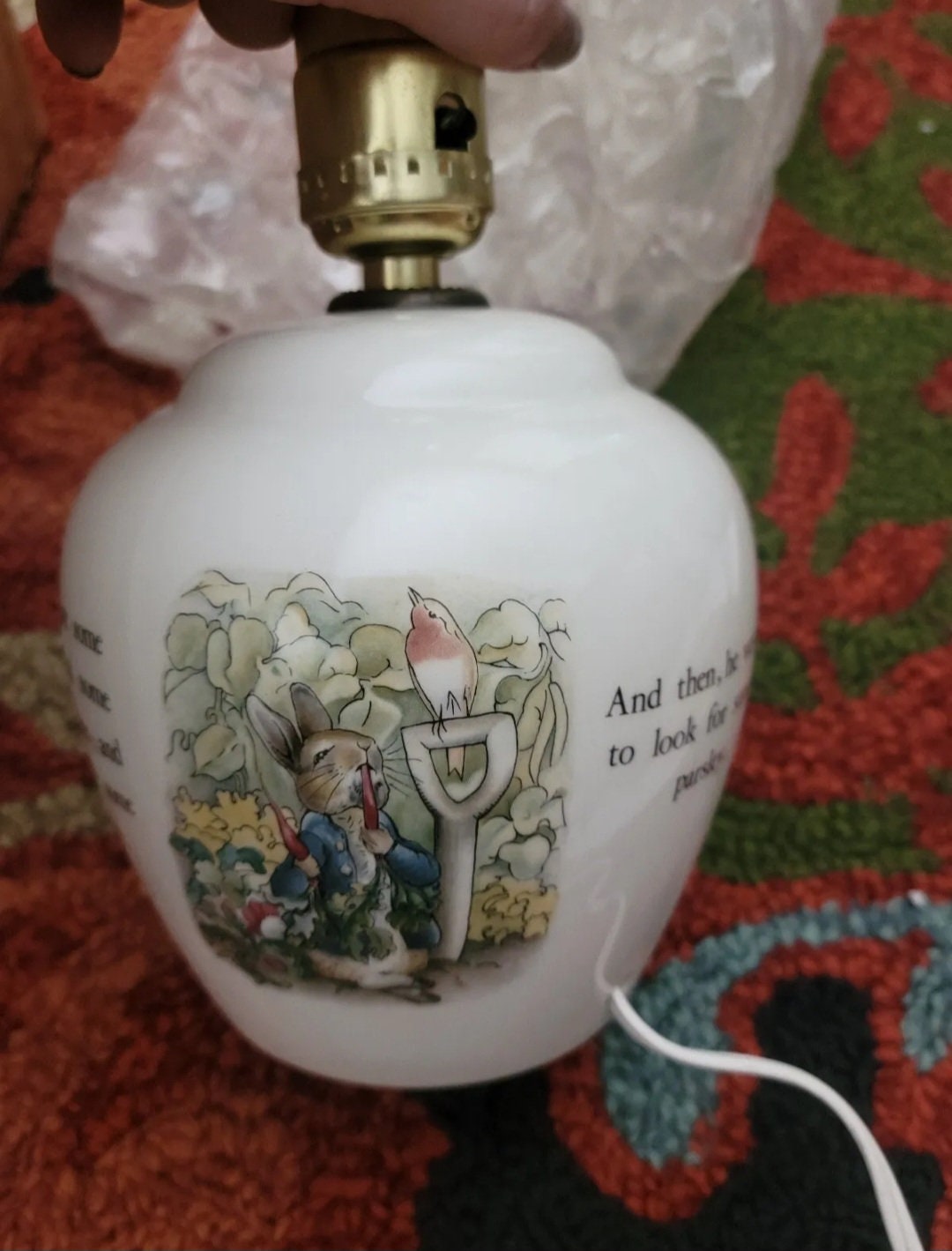 Peter Rabbit Quote Kids Lamp - Etsy