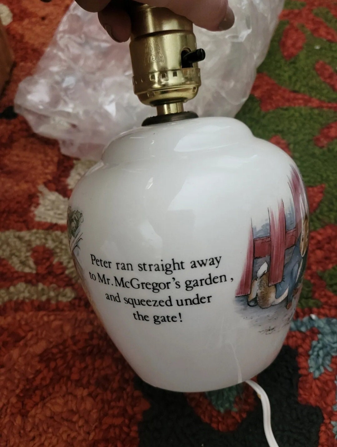 Peter Rabbit Quote Kids Lamp - Etsy