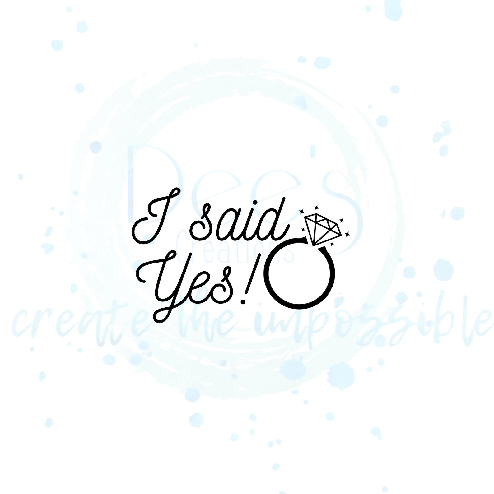 I Said Yes, Wedding, Proposal, Marriage, Engagement - Etsy
